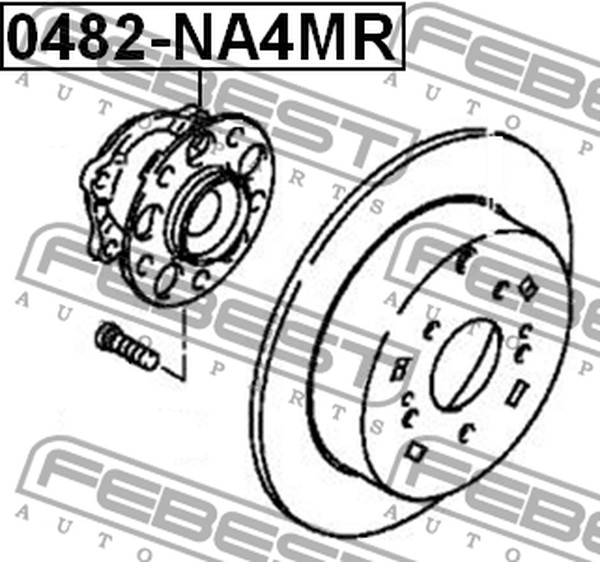 0482NA4MR, Ступица MITSUBISHI Grandis (04-) задняя FEBEST – купить ...