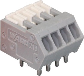 218-510, Wire-To-Board Terminal Block, THT, 2.54mm Pitch, 40 °, Cage ...