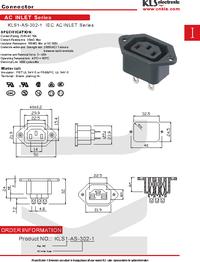 KLS1-AS-302-1, Разъем питания 250V AC 10A | купить в розницу и оптом