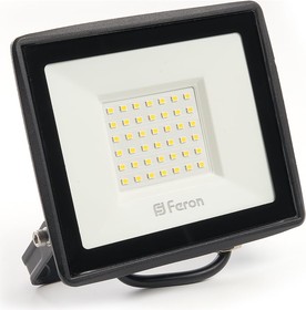 32102, Прожектор светодиодный ДО-50w 6400К 4000Лм IP65 черный, Feron ...