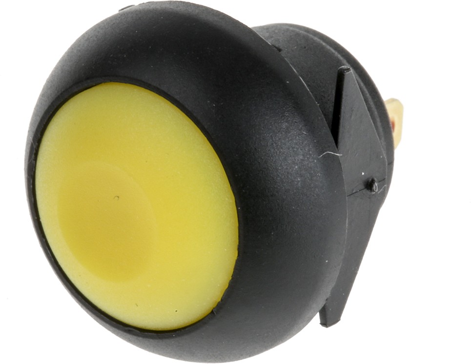 Push Button Switch, Momentary, Panel Mount, 13.6mm Cutout, SPST, 32V ac ...