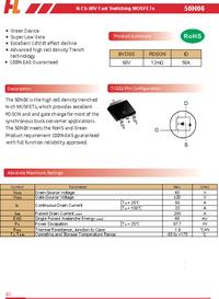 50N06, 60V 50A 18m@4.5V,15A 70W 2.2V@250uA 1 N-Channel TO-252 MOSFETs ...