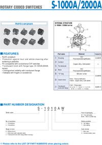 S-2031A, Rotary Coded DIP Switch, NIDEC COPAL ELECTRON | купить в ...