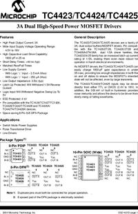 TC4424CPA, Двойной высокоскоростной MOSFET драйвер, 3А [DIP-8 ...