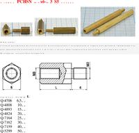 PCHSN-6 (5), Стойка для печатных плат 6mm М3, латунь, шестигранная ...