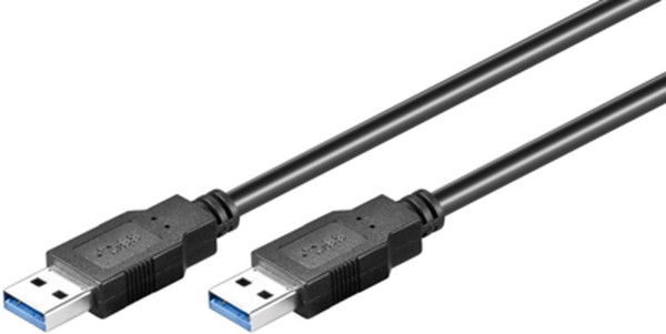 USB 3.0 connection line USB plug type A to USB plug type A 1 m black 95717