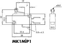 MK1MIP1, Микропереключатель 10А 250VAC с роликом, EMAS | купить в ...