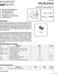 IRLML6402TRPBF, Транзистор P-MOSFET 20В 3.7А 1.3Вт 0.065Ом [SOT-23-3 ...