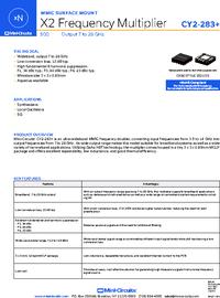 CY2-283+, Signal Conditioning 2X SMT Multiplier, Output Freq 7000 ...