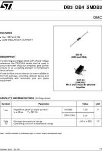 DB3, Динистор 2А 28...36В [DO-35.], ST Microelectronics | купить в ...