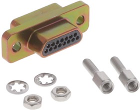 MDM-15PSP, 15 Position D-Type, Micro-D Plug, Male Pins Connector, ITT ...