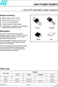 LM317AT/NOPB, Регулятор напряжения с установкой выходного напряжения 1 ...