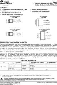 LM317AT/NOPB, Микросхема: стабилизатор напряжения, линейный ...