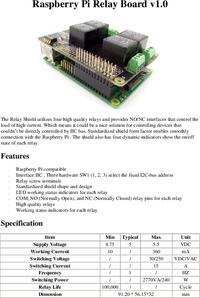 Raspberry Pi Relay Board v1.0, Плата расширения для Raspberry Pi, плата ...