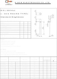 GNL-3014HD, Светодиод красный 60° d=3мм 5-10мКд 700нМ (Red), G-nor ...