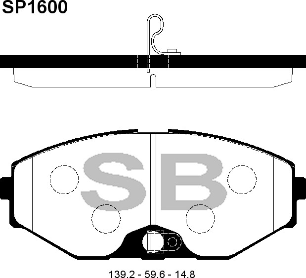 SP1600, Колодки тормозные NISSAN Maxima (CA33) (00-) передние (4шт ...