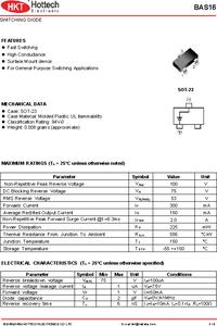 BAS16, Диод импульсный 0.3А 75В [SOT-23-3.] – купить оптом и в розницу