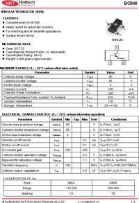 BC846A, Транзистор BC846A, Hottech | купить в розницу и оптом