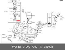 Фильтр топливный HYUNDAI/KIA 31090-17000 | купить в розницу и оптом
