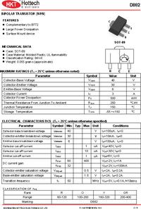 D882, Транзистор NPN 30В 3А HFE=60…400 0.5Вт [SOT-89], Hottech | купить ...
