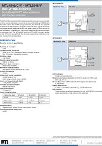 MTL5546/RS, 1 Channel Zener Barrier, Isolated Driver, Current Input ...
