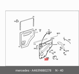 463 988 02 78, MB463 988 02 78_пистон крепления обшивки! \MB W463 5.5 ...