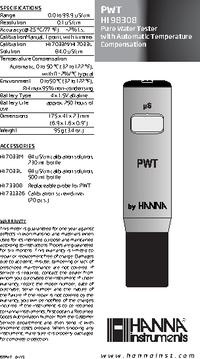 HI-98308 Conductivity Meter, Hanna Instruments | купить в розницу и оптом
