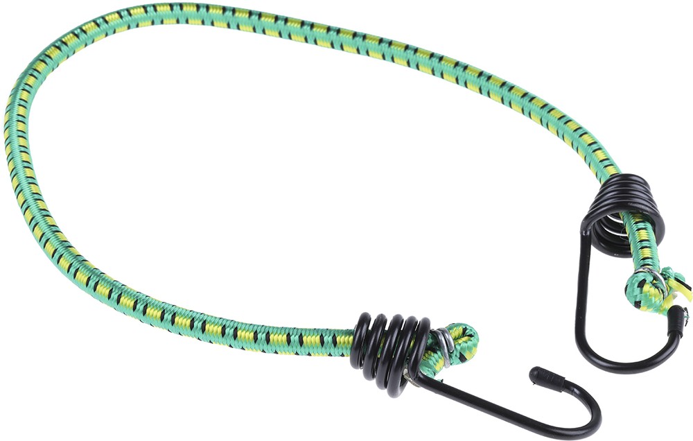 2 Hooks Bungee Cord 609mm Long 8 mm Diameter RS Pro