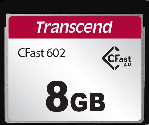 TS8GCFX602,Flash Memory Card, MLC NAND, CFast 2.0 Card, 8 GB, 3.3 V, -5 ...