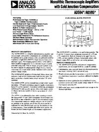 AD595ADZ, Thermocouple Amplifier, K Type Thermocouple, 5 to 30/±15 V ...