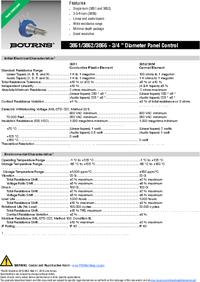 3852C-162-103AL, 10k Ohm 1 Gang Linear Panel Mount Potentiometer None 1 ...