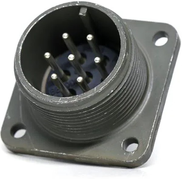 MS3102C16S-1P, Circular MIL Spec Connector ER 7C 7#16S PIN RECP BOX ...