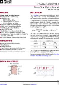 LTC6994IS6-1#TRMPBF, Delay Line IC Programmable 8 Tap 1µs ~ 33.6s SOT ...