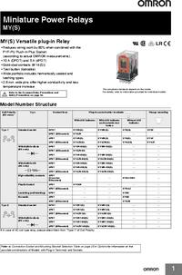 MY2IN AC24 (S), General Purpose Relay DPDT (2 Form C) 24VAC Coil ...
