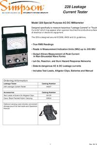 40027, Analog Multimeters Model 228 Leakage Current Tester, Simpson ...