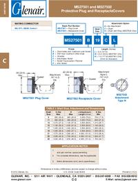 MS27501B15C, MS27501 - Connectors, Electrical, Circular, Cover ...