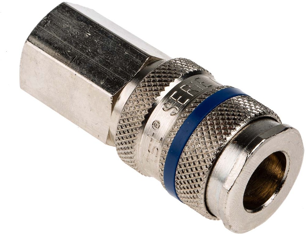 Brass, Steel Female Pneumatic Quick Connect Coupling, G 3/8 Female ...