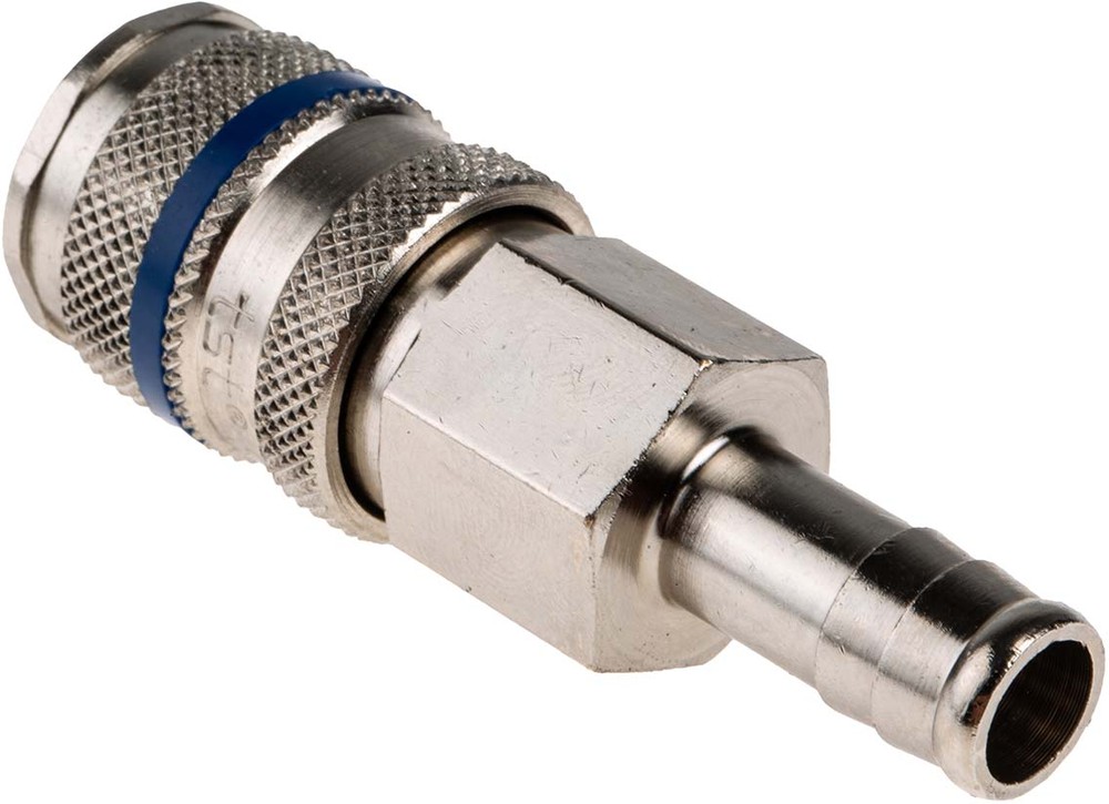Brass, Steel Female Pneumatic Quick Connect Coupling, 10mm Hose Barb ...