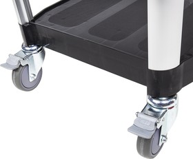 2 Shelf Aluminium Trolley Trolley 866 x 500mm 120kg Load RS Pro