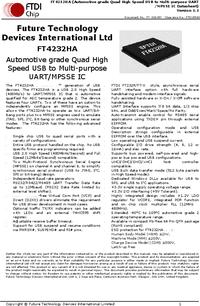 FT4232HA MINI MODULE, Evaluation Module, FT4232HA, Interface, USB to ...