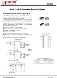 74HC139M/TR, Два дешифратора- демультиплексора 2-4 с инверсией на ...