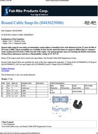 443625006, Ferrite Clamp On Cores SNAP-IT(TM)W/ 43-MATERIAL(TM ...