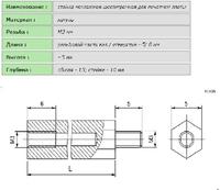 PCHSN-10 (5), Стойка для печатных плат 10mm М3, латунь, шестигранная ...