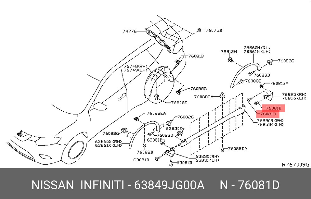 63849JG00A, Болт NISSAN (8018756647) – купить оптом и в розницу