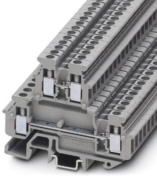 1414064, Terminal Block Connector 4 Position Feed Through Gray 12-30 ...