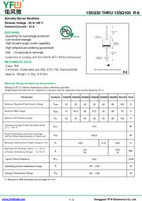 15SQ045, Диод Шоттки 15А 45В [R-6 / P-600], YFW | купить в розницу и оптом