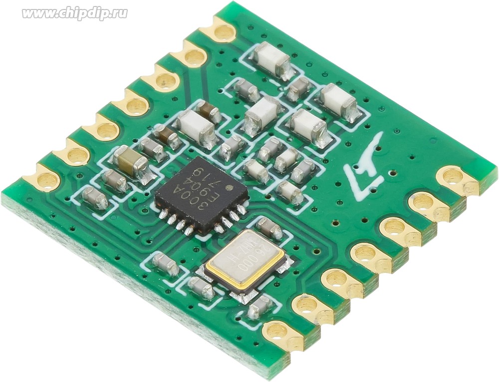 RFM300W-433S2, Модуль RF TRx, (G)FSK/OOK, 433.92МГц, выходная мощность ...