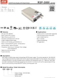 RSP-3000-12, Блок питания, 12В,200А,2400Вт, MEAN WELL | купить в ...