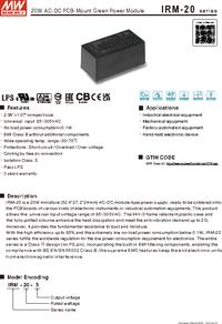 IRM-20-12, AC/DC преобразователь, 12В,1.8А,21.6Вт, MEAN WELL | купить в ...