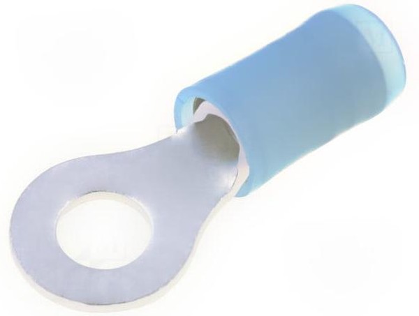 320560, Ring Tongue Terminal, M4, #8, 14 AWG, 2 mm², PIDG, Blue ...